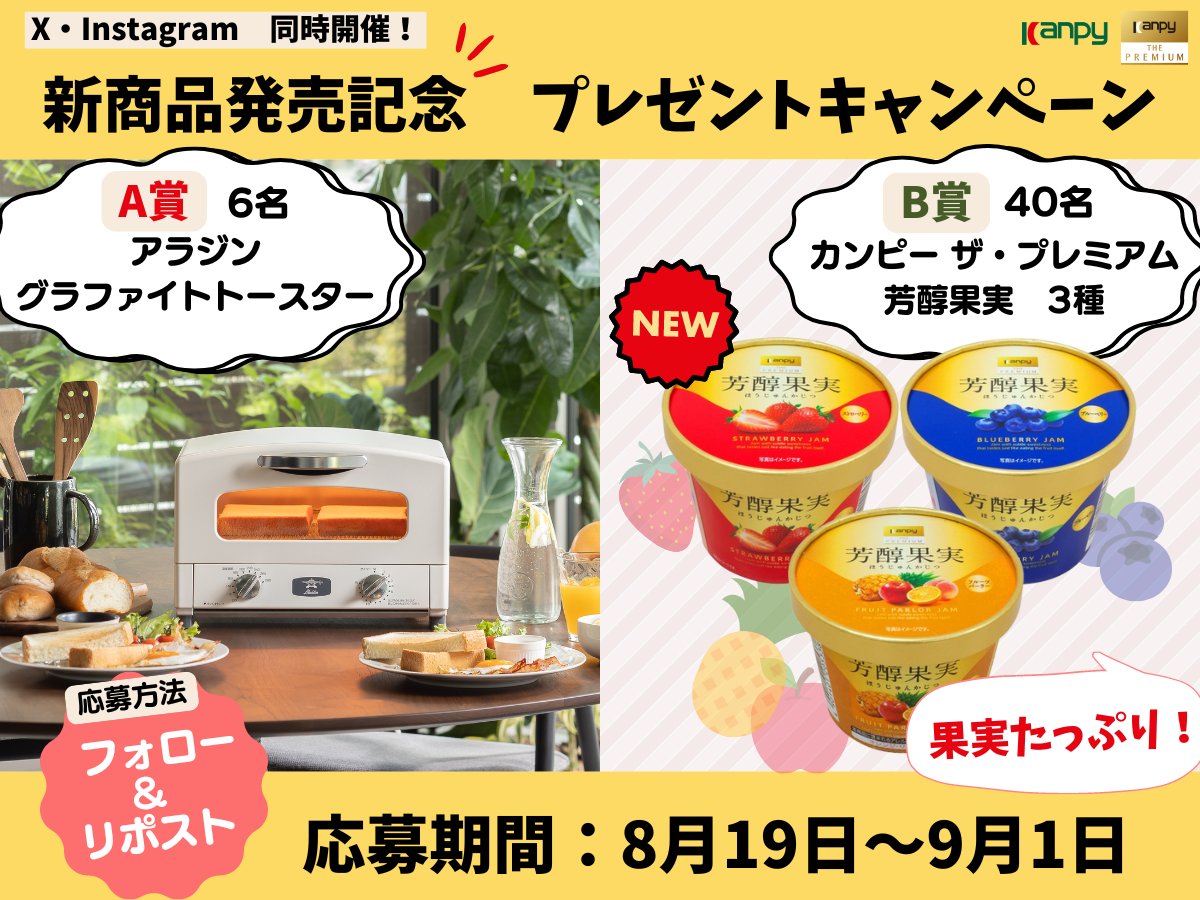 カンピージャム新商品発売記念！ プレゼントキャンペーン | 公募/コンテスト/コンペ情報なら「Koubo」